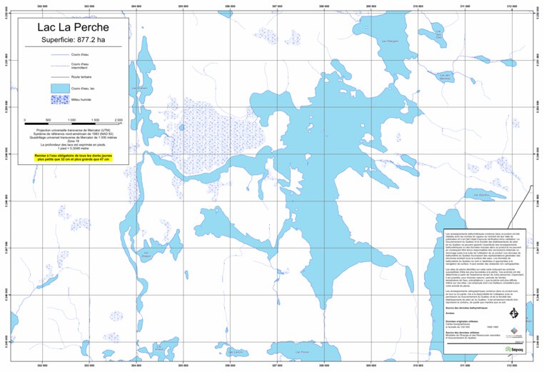 Lac La Perche (La Vérendrye) Map by Sepaq | Avenza Maps