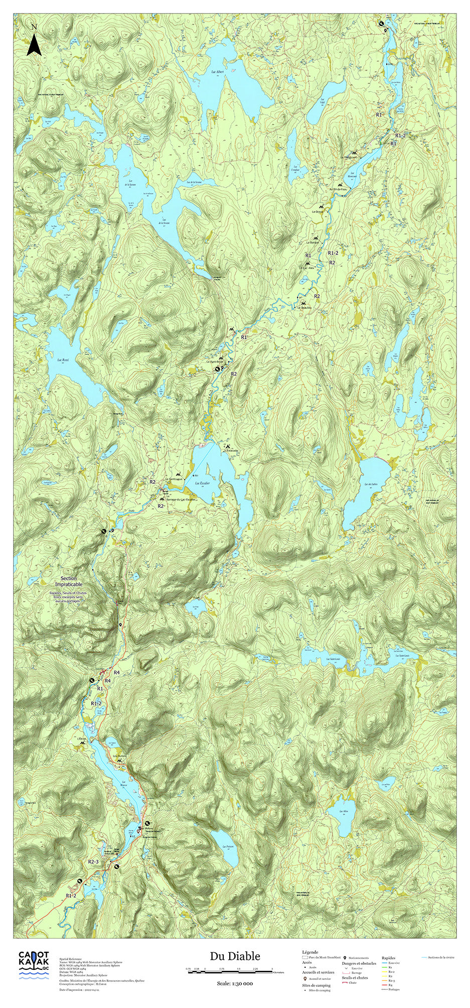 Rivière Du Diable Map by Canot Kayak Quebec | Avenza Maps