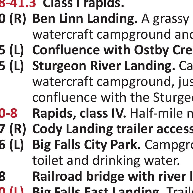 Big Fork River State Water Trail - Map 2 from Highway 6 to Rainy River ...