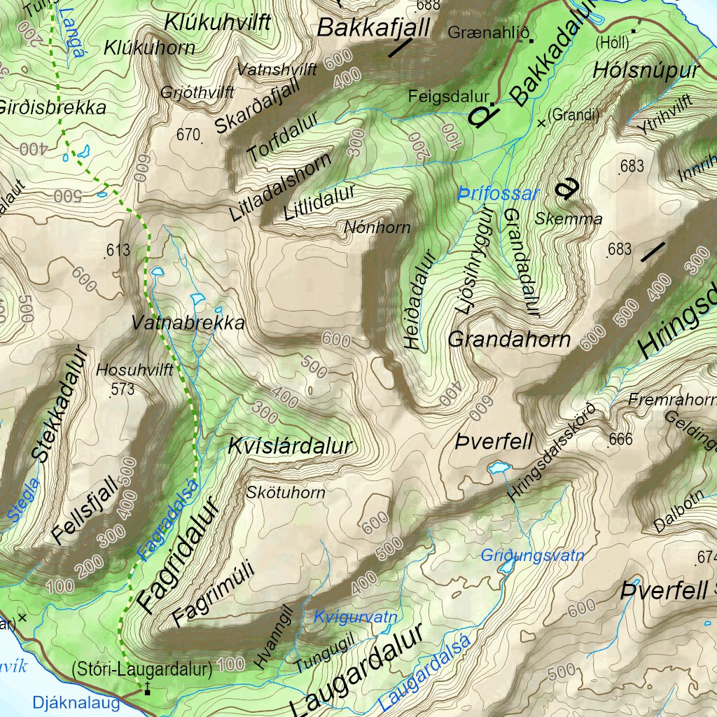 Iceland 1:100.000 Map #5 Barðaströnd by Fixlanda ehf. | Avenza Maps