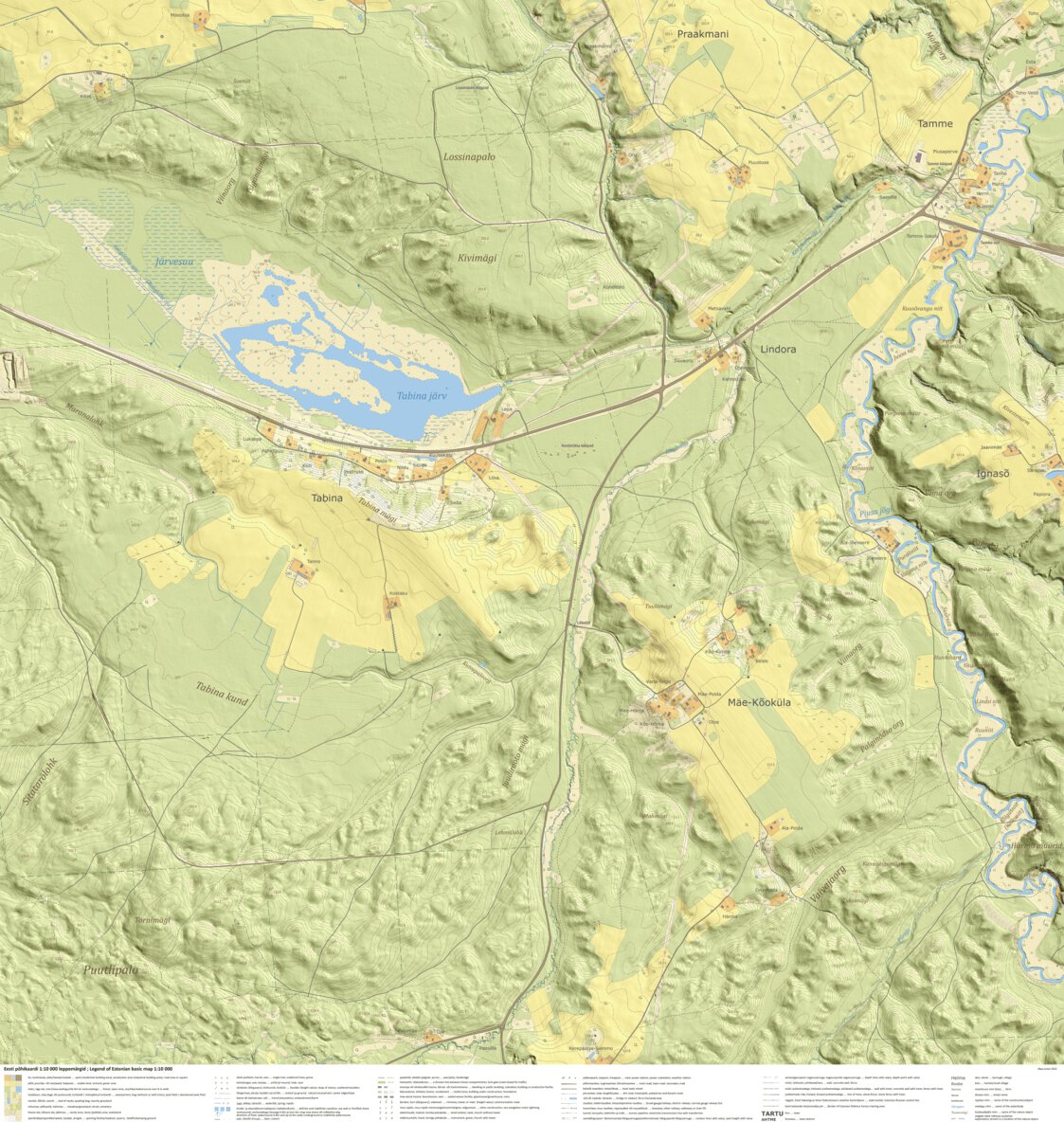 Tabina küla, Võru vald Map by Maa-amet | Avenza Maps