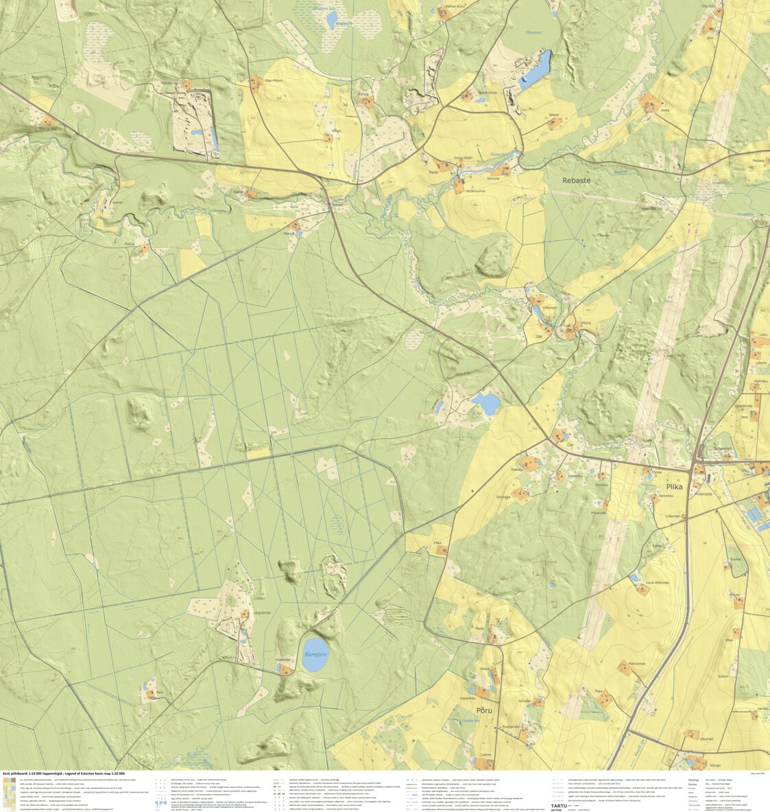 Rebaste küla, Elva vald Map by Maa-amet | Avenza Maps