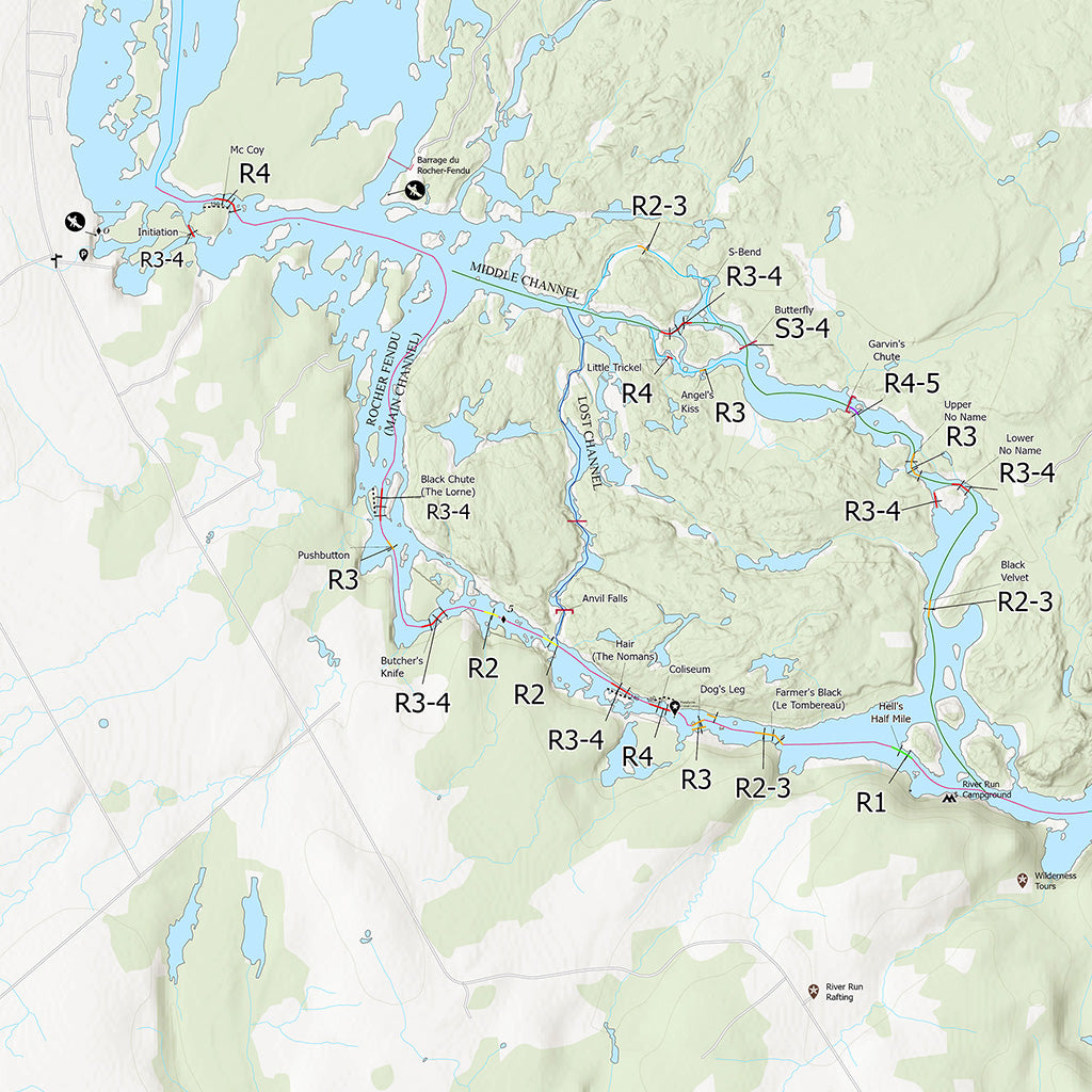 Rivière des Outaouais (Inférieur) - Ottawa River Map by Canot Kayak ...