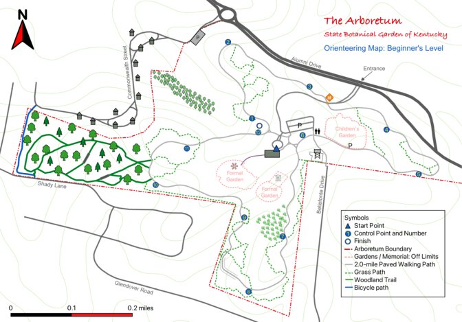 UK Arboretum: Orienteering Map Beginner Level by 42nd Parallel | Avenza ...