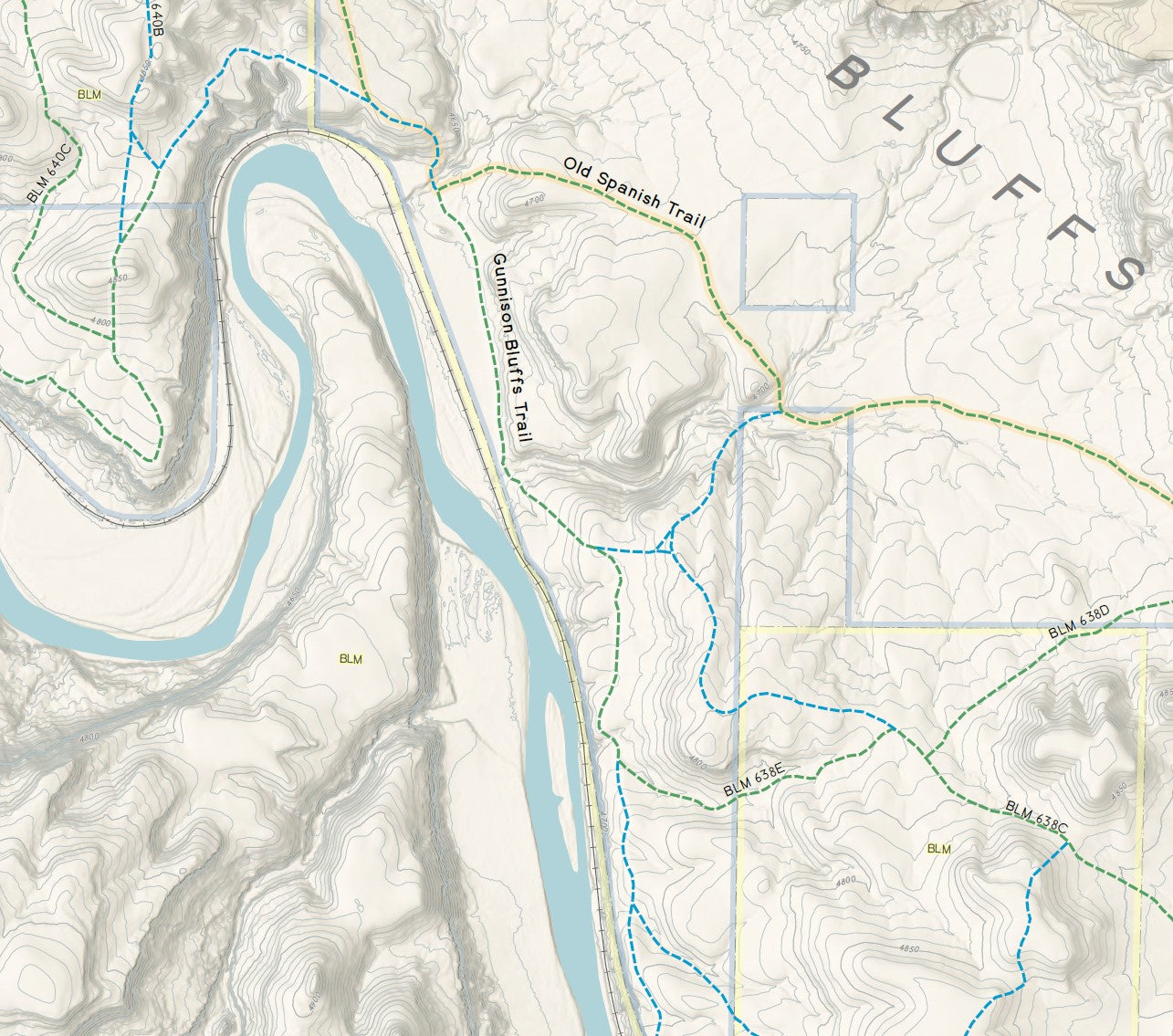 Gunnison Bluffs Trail System Map by Colorado Plateau Mountain Bike ...