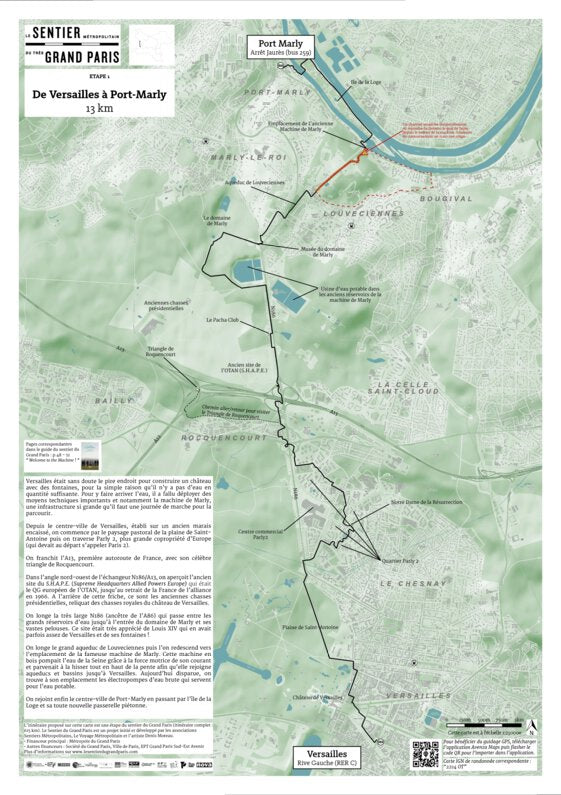 Le Sentier du Grand Paris (Etape 01) : De Versailles à Port-Marly Map ...