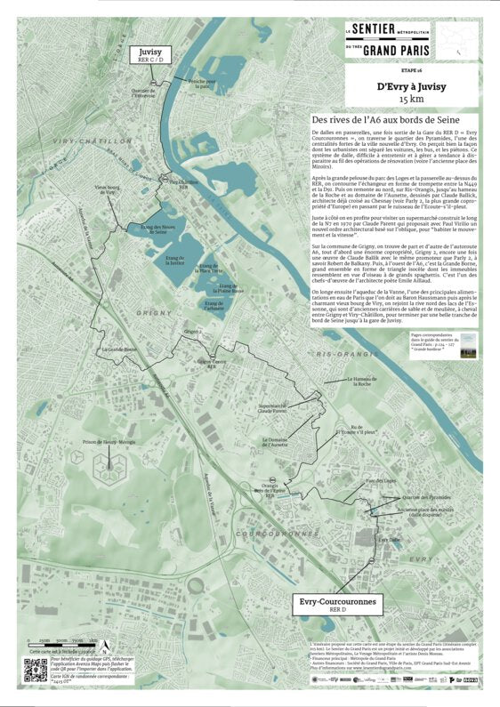 Le Sentier du Grand Paris (Etape 16) : d'Evry à Juvisy Map by Sentiers ...