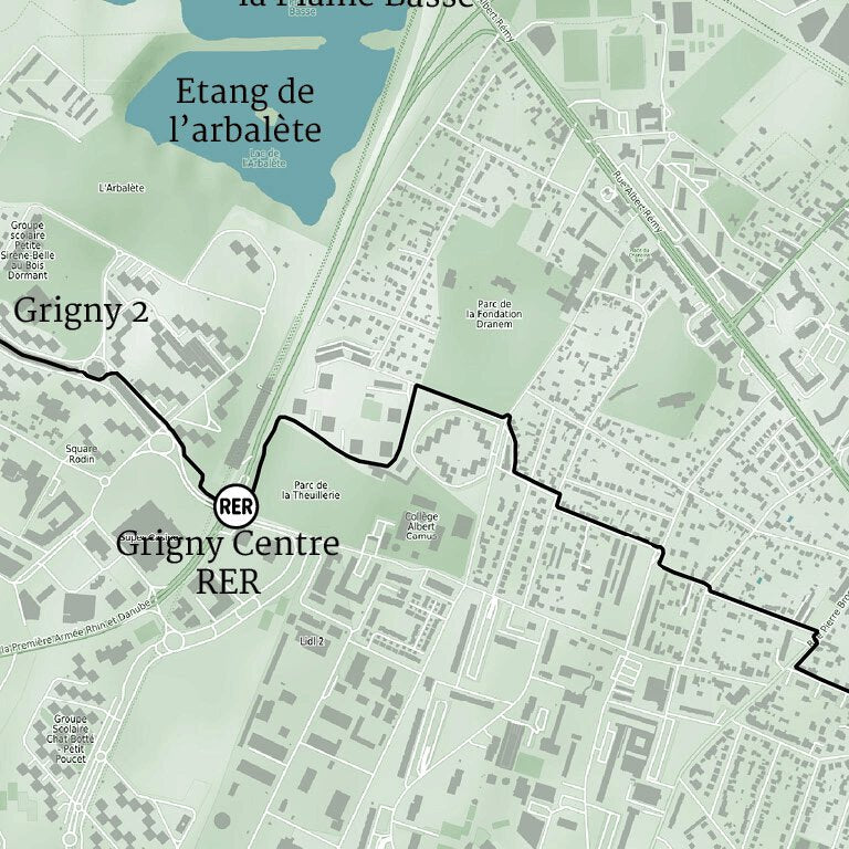 Le Sentier du Grand Paris (Etape 16) : d'Evry à Juvisy Map by Sentiers ...