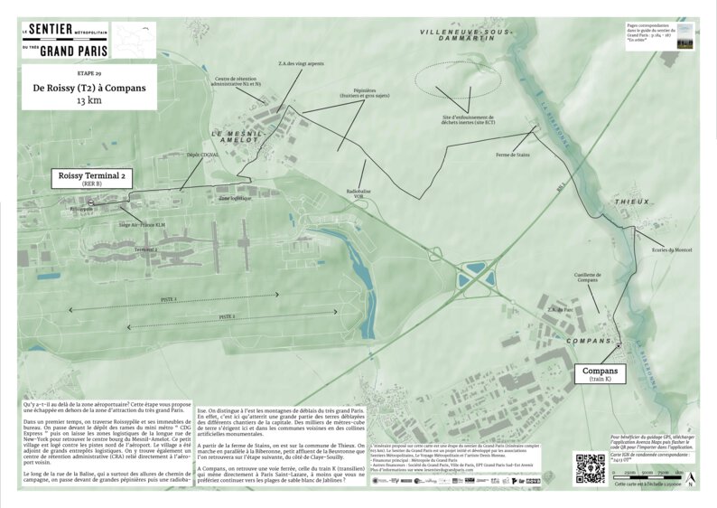 Le Sentier du Grand Paris (Etape 29) : de Roissy T2 à Compans Map by ...