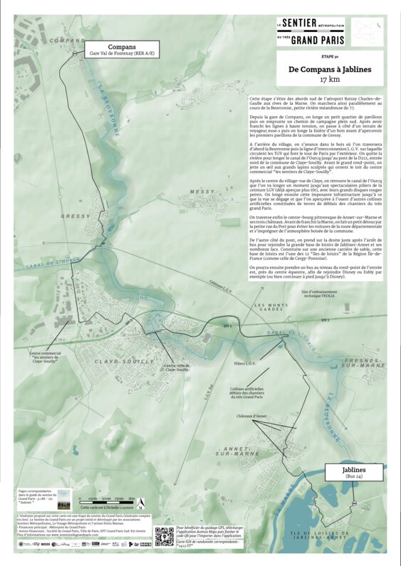 Le Sentier du Grand Paris (Etape 30) : de Compans à Jablines Map by ...