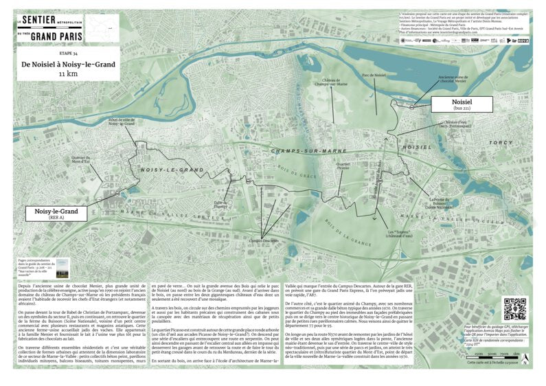 Le Sentier du Grand Paris (Etape 34) : de Noisiel à Noisy-le-Grand Map ...