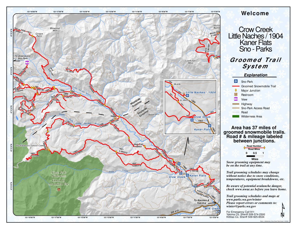 Little Naches/1904 Sno-Park Map by Washington State Parks | Avenza Maps