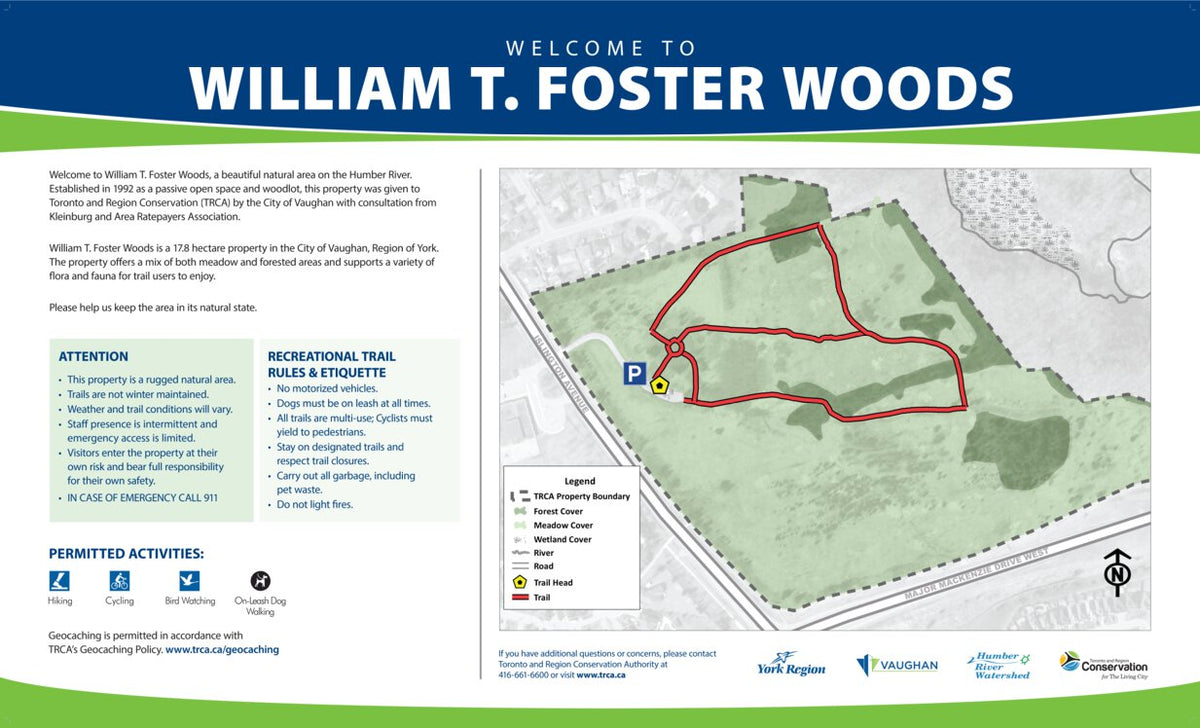 William T. Foster Woods Map by Toronto and Region Conservation ...