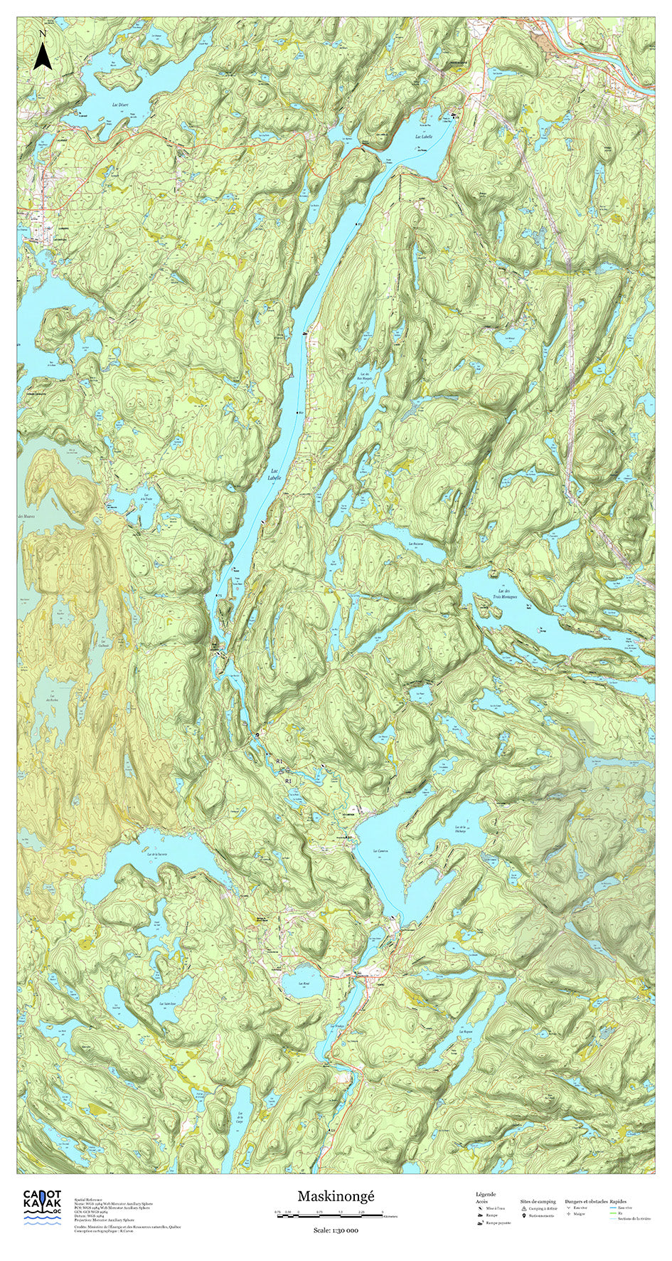 Rivière Maskinongé (Outaouais) Map by Canot Kayak Quebec | Avenza Maps