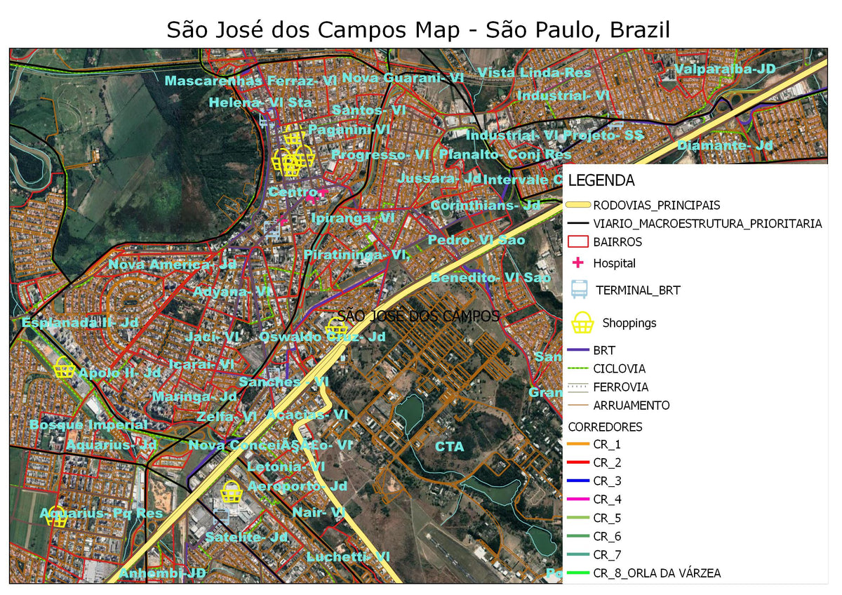 Map São José dos Campos SP by Vale Geomarketing | Avenza Maps