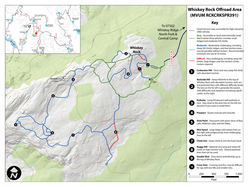 Whiskey Rock OHV Area Map by Caldera GeoScience | Avenza Maps