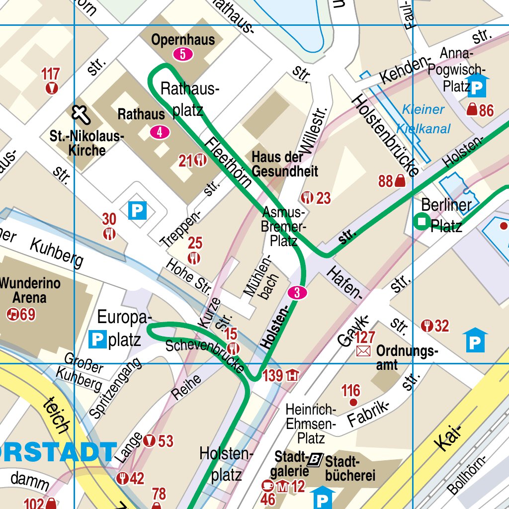 Citymap Kiel 2022 Map by Reise Know-How Verlag Peter Rump GmbH | Avenza ...