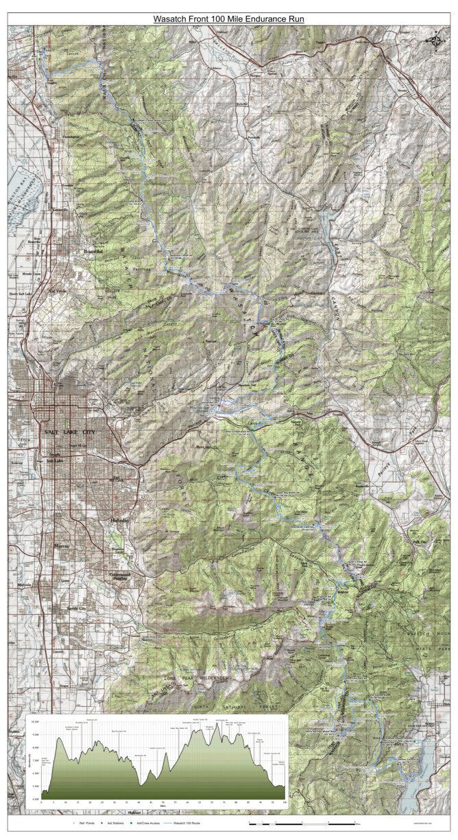 Wasatch 100 Map by Maps for Motion | Avenza Maps