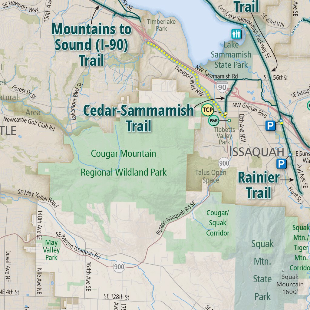 Regional Trails in King County Map by Avenza Systems Inc. | Avenza Maps