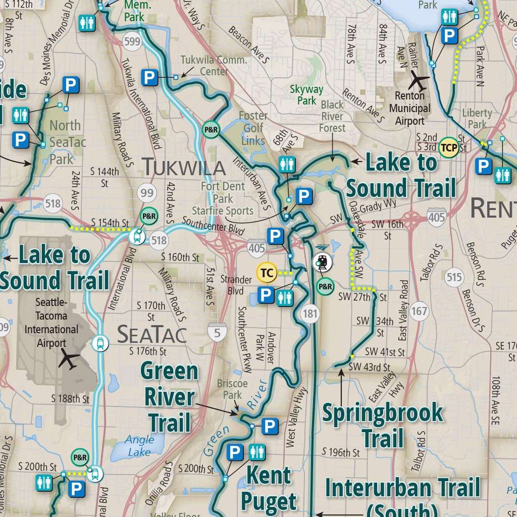 Regional Trails in King County Map by Avenza Systems Inc. | Avenza Maps