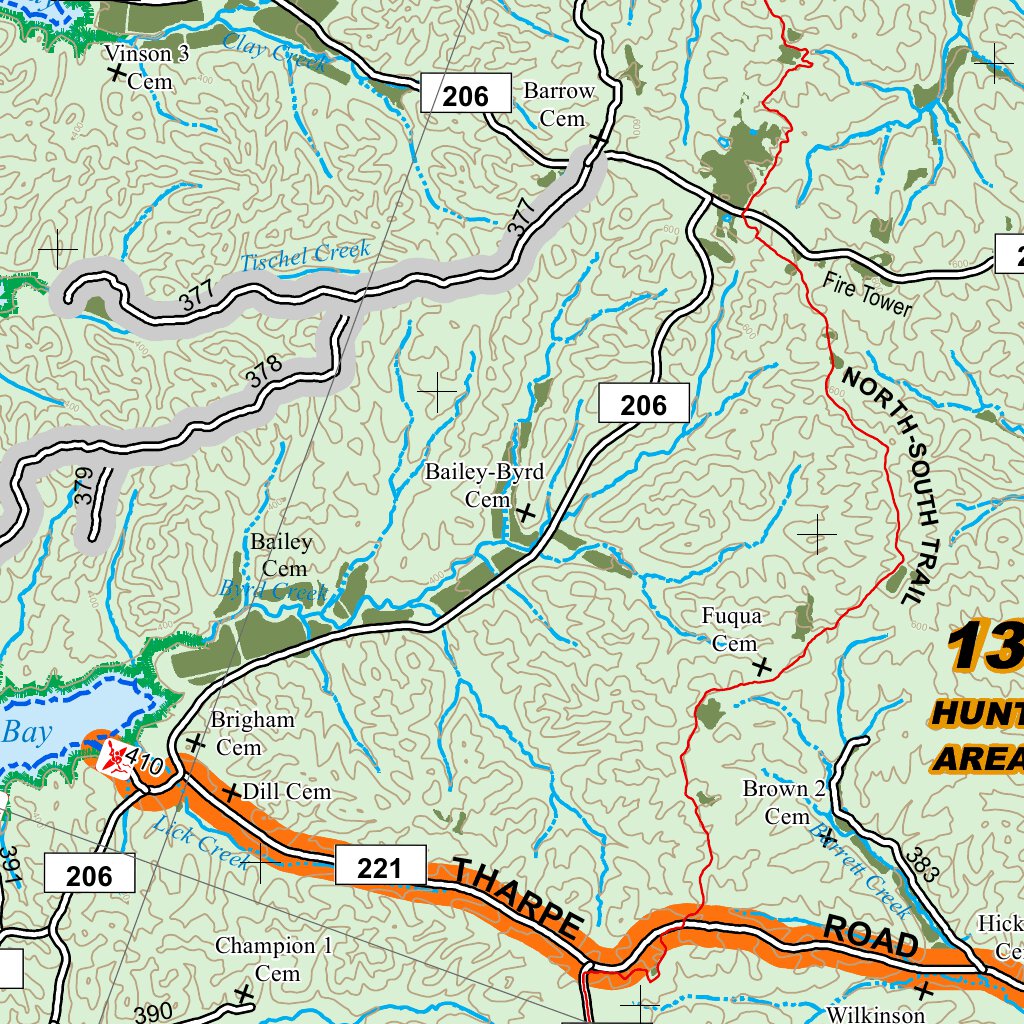 Land Between the Lakes South, Visitor Map by US Forest Service R8 ...