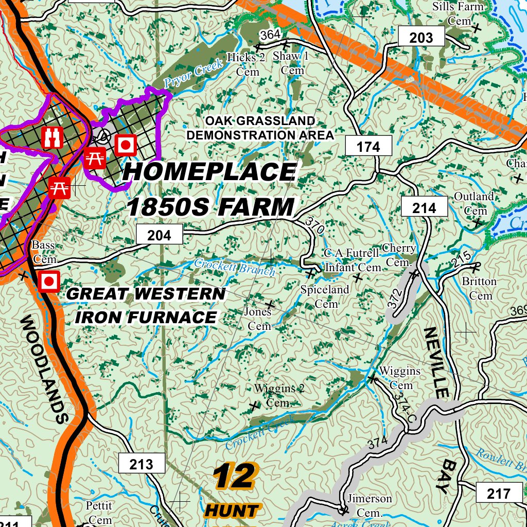 Land Between the Lakes South, Visitor Map by US Forest Service R8 ...