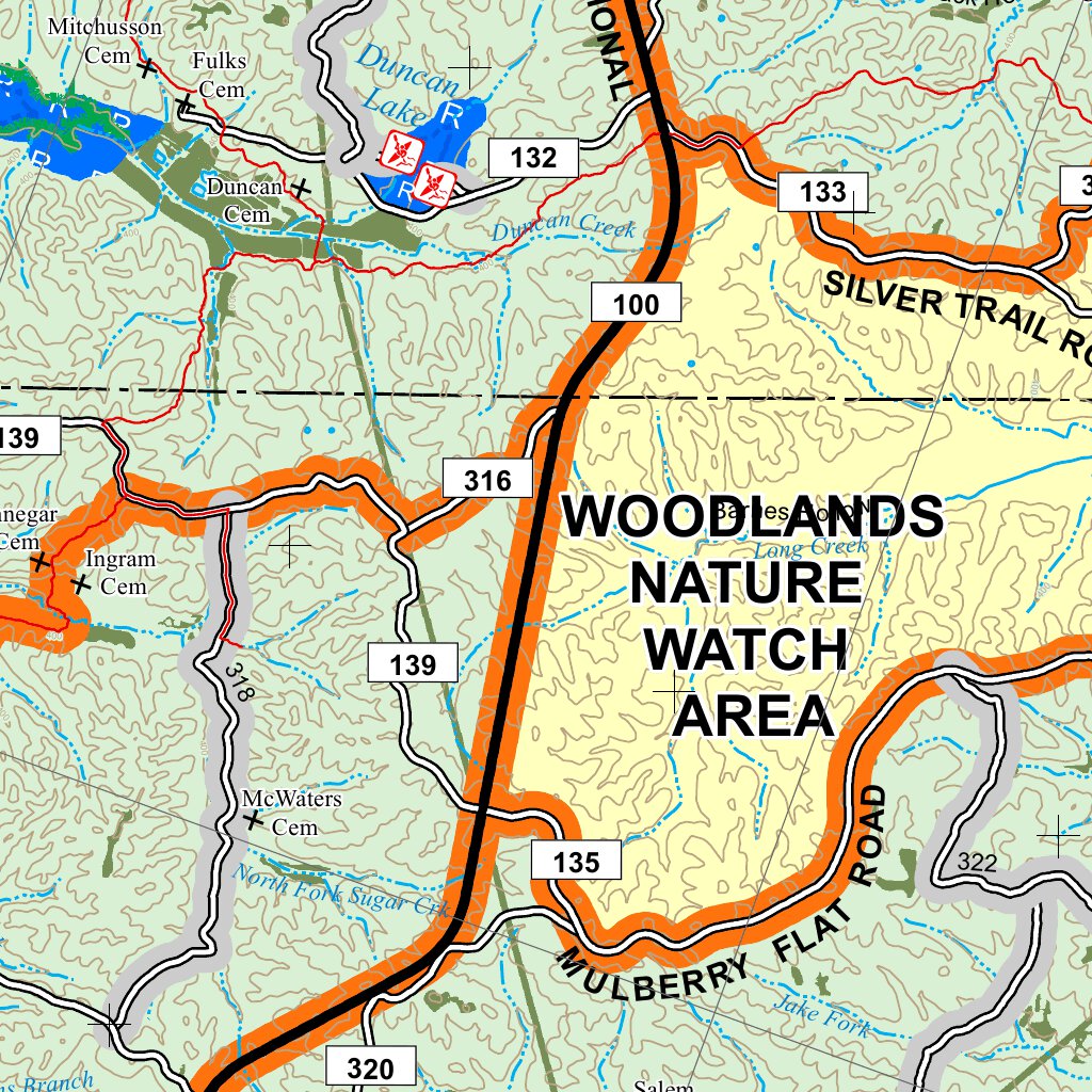 Land Between the Lakes North, Visitor Map by US Forest Service R8 ...