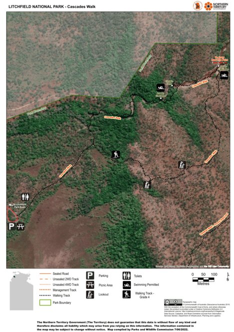 Litchfield National Park - Cascades Walk Map by Parks and Wildlife ...