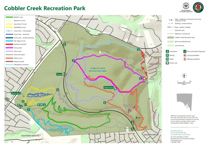 Cobbler Creek Recreation Park Map by Department for Environment and ...