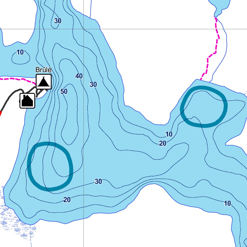 Lac Brûlé (Laurentides) Map by Sepaq | Avenza Maps