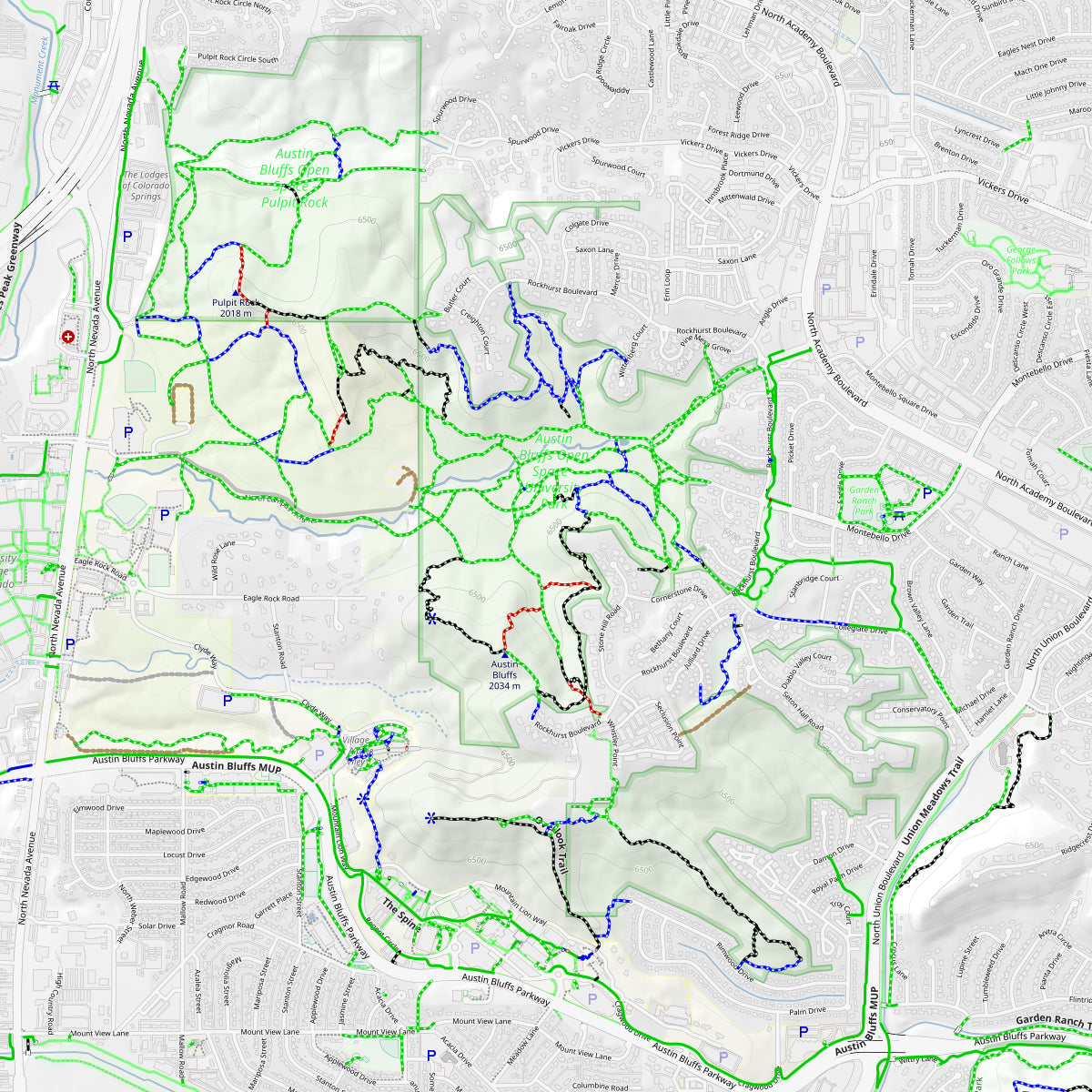 Colorado Springs - Trail Steepness Map by Orbital View, Inc. | Avenza Maps