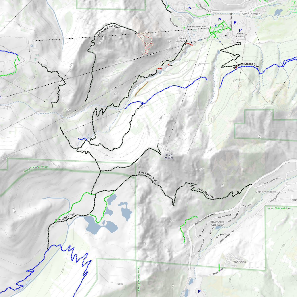 North Lake Tahoe - Trail Steepness Map by Orbital View, Inc. | Avenza Maps