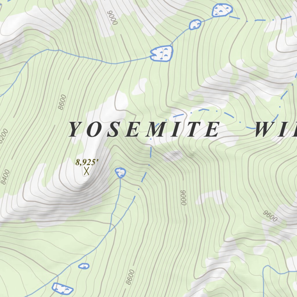 Merced Peak, California 7.5 Minute Topographic Map by Apogee Mapping ...