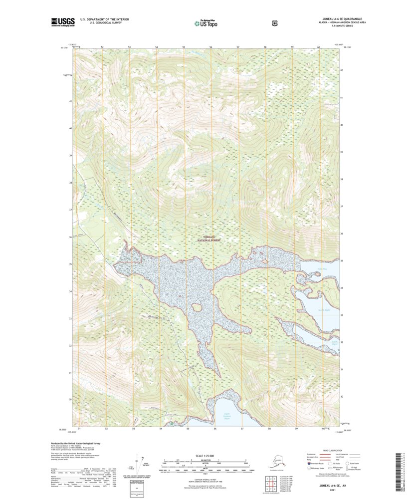 Juneau A-6 SE, AK (2021, 25000-Scale) Map by United States Geological ...