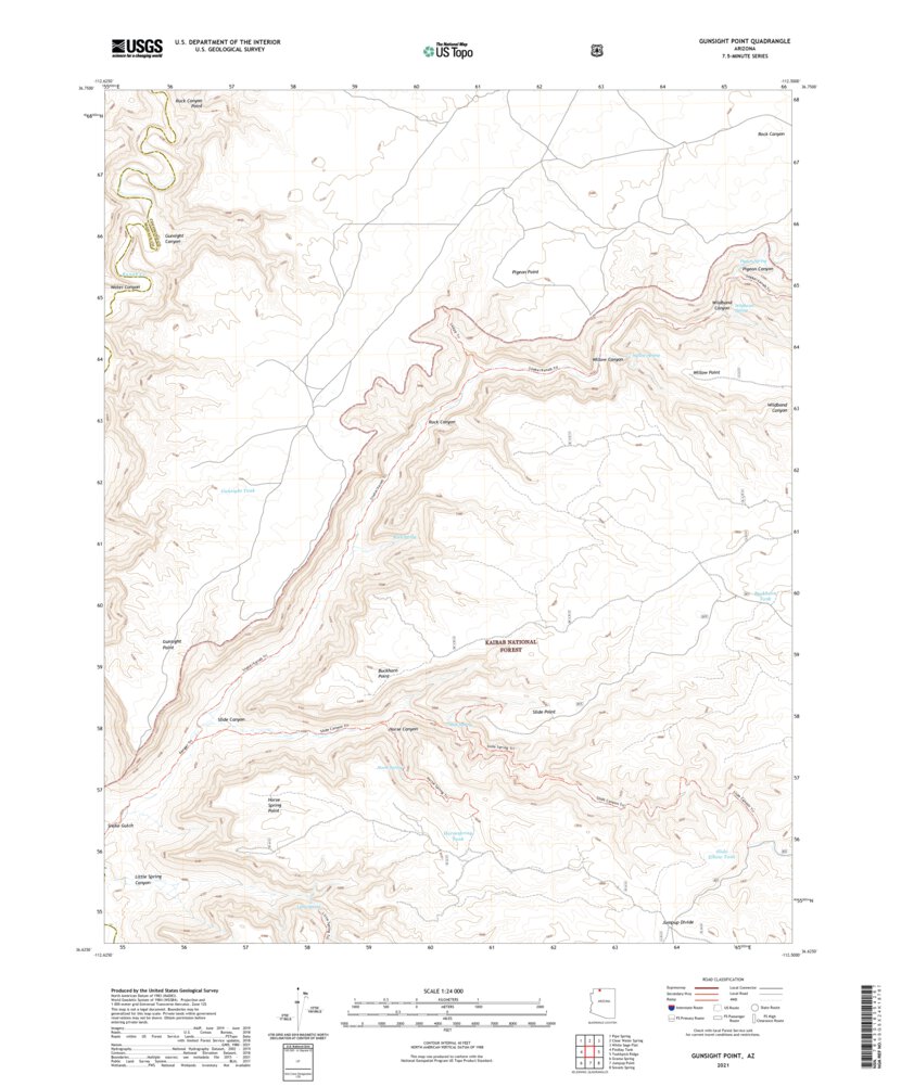 Gunsight Point, AZ (2021, 24000-Scale) Map by United States Geological ...