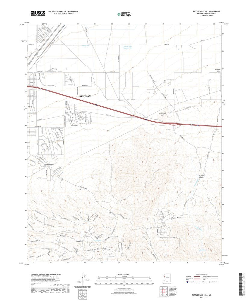 Rattlesnake Hill, AZ (2021, 24000-Scale) Map by United States ...