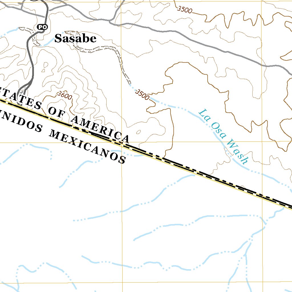 Sasabe, AZ (2021, 24000-Scale) Map by United States Geological Survey ...