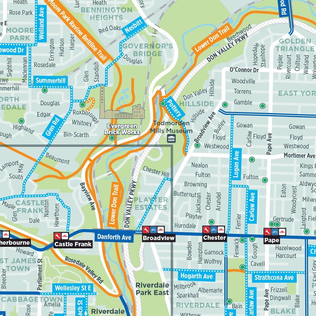 Toronto Cycling Paths and Routes Map by Avenza Systems Inc. | Avenza Maps