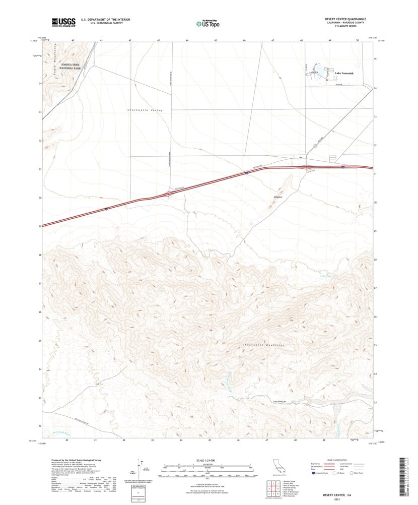Desert Center, CA (2021, 24000-Scale) Map by United States Geological ...