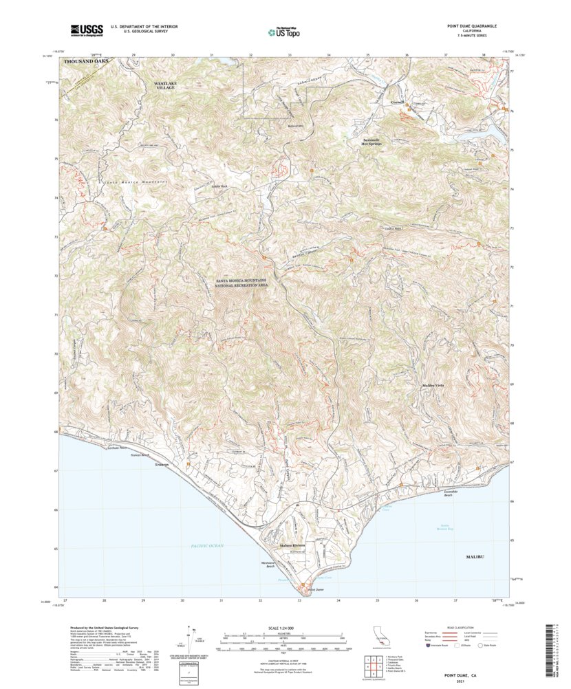 Point Dume, CA (2021, 24000-Scale) Map by United States Geological ...