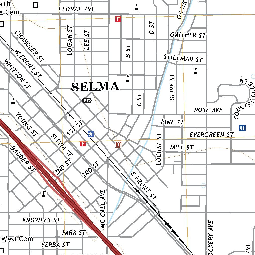 Selma, CA (2021, 24000-Scale) Map by United States Geological Survey ...