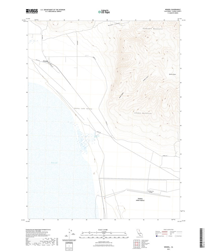 Wendel, CA (2021, 24000-Scale) Map by United States Geological Survey ...