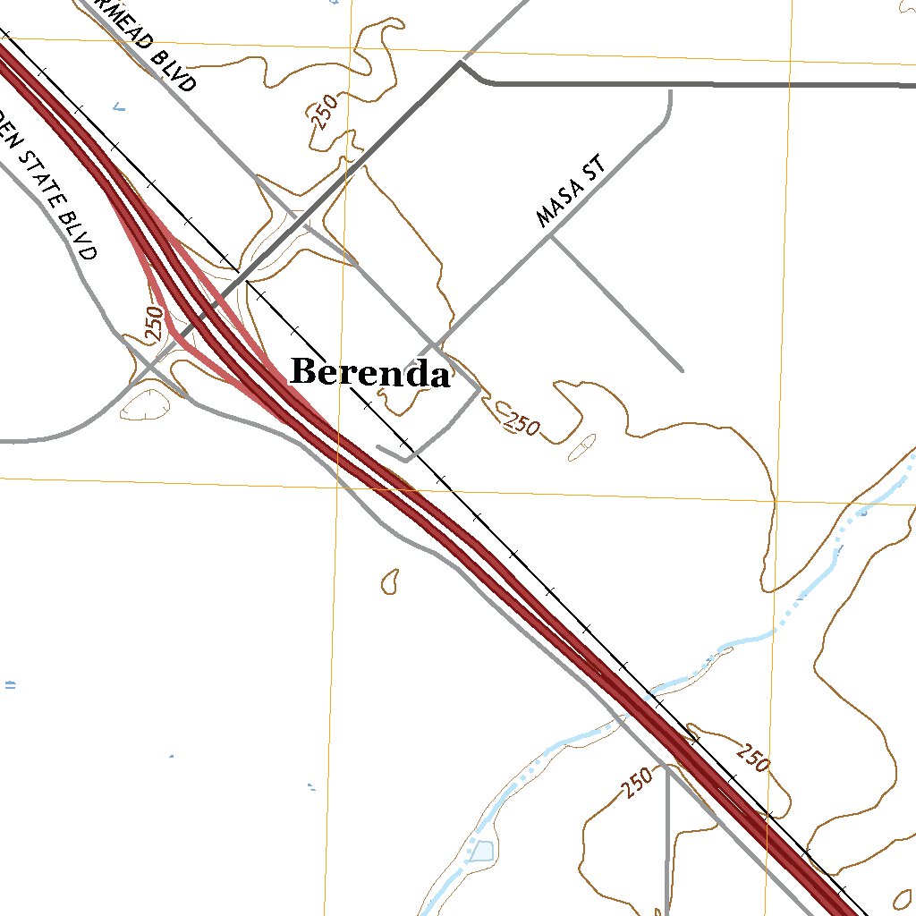 Berenda, CA (2021, 24000-Scale) Map by United States Geological Survey ...