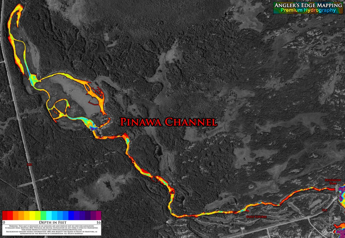 AEM Pinawa Channel (The Slough) Map by Angler's Edge Mapping | Avenza Maps