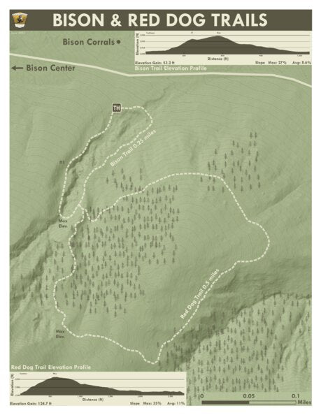 CSP - Bison and Red Dog Trails Map by South Dakota Game, Fish & Parks ...