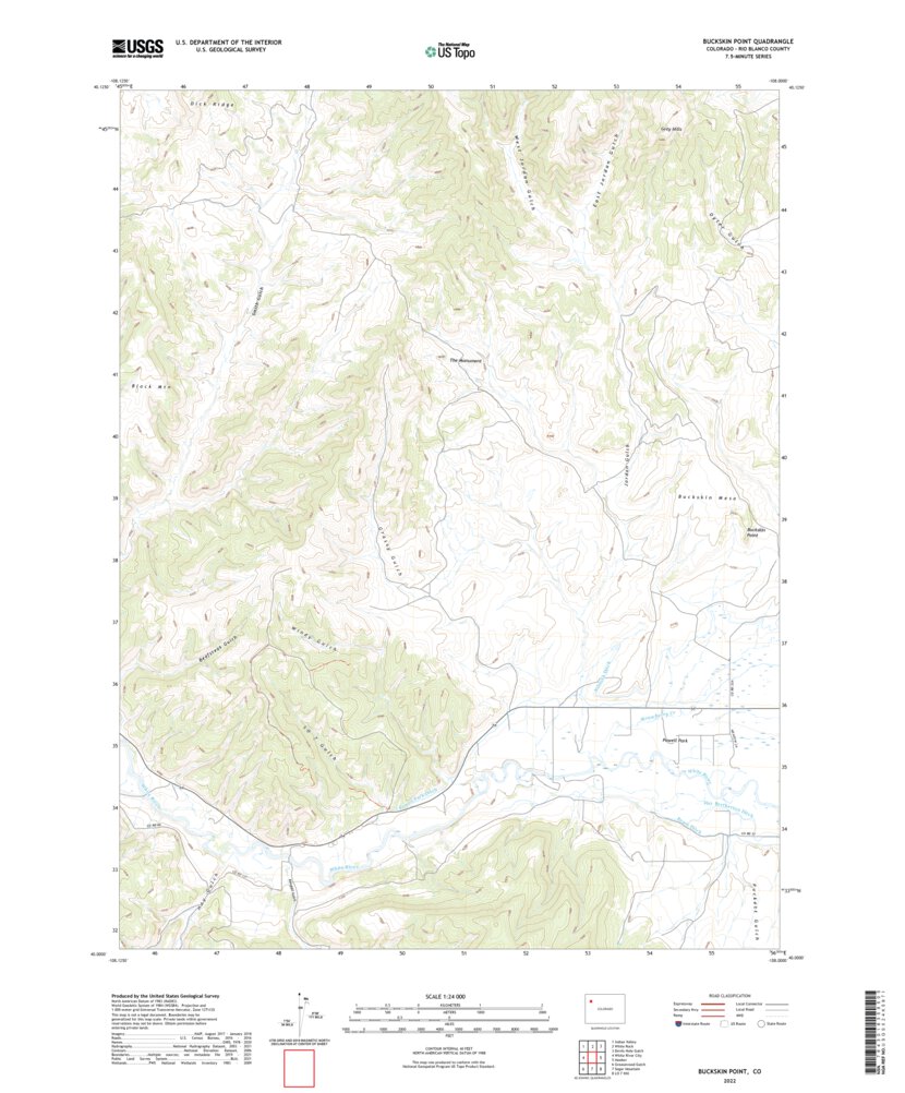 Buckskin Point, CO (2022, 24000-Scale) Map by United States Geological ...