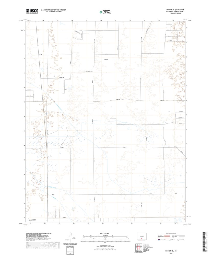 Hooper SE, CO (2022, 24000-Scale) Map by United States Geological ...