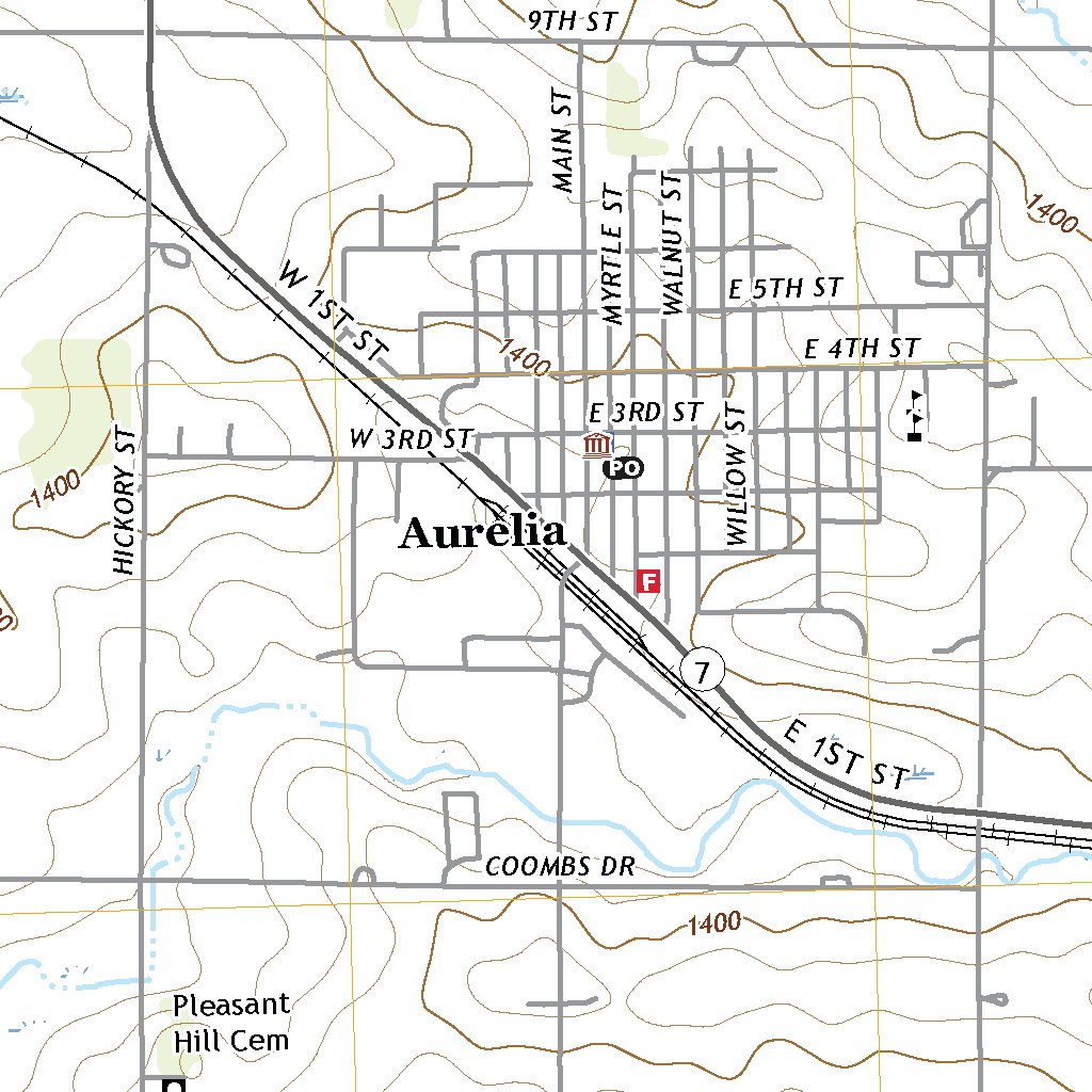 Aurelia, IA (2022, 24000-Scale) Map by United States Geological Survey ...