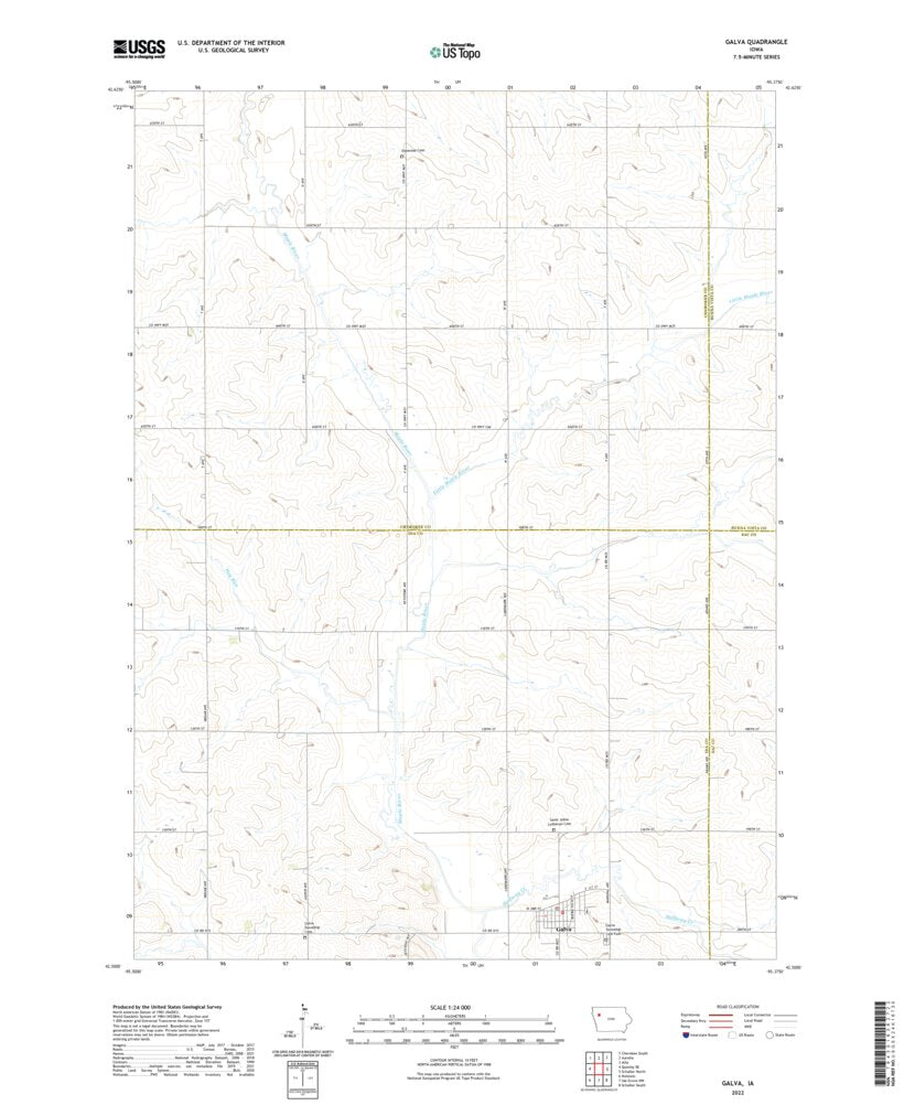 Galva, IA (2022, 24000-Scale) Map by United States Geological Survey ...
