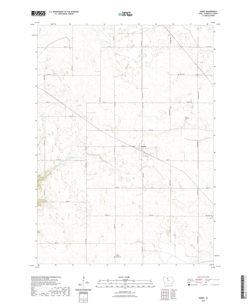 Hardy, IA (2022, 24000-Scale) Map by United States Geological Survey ...